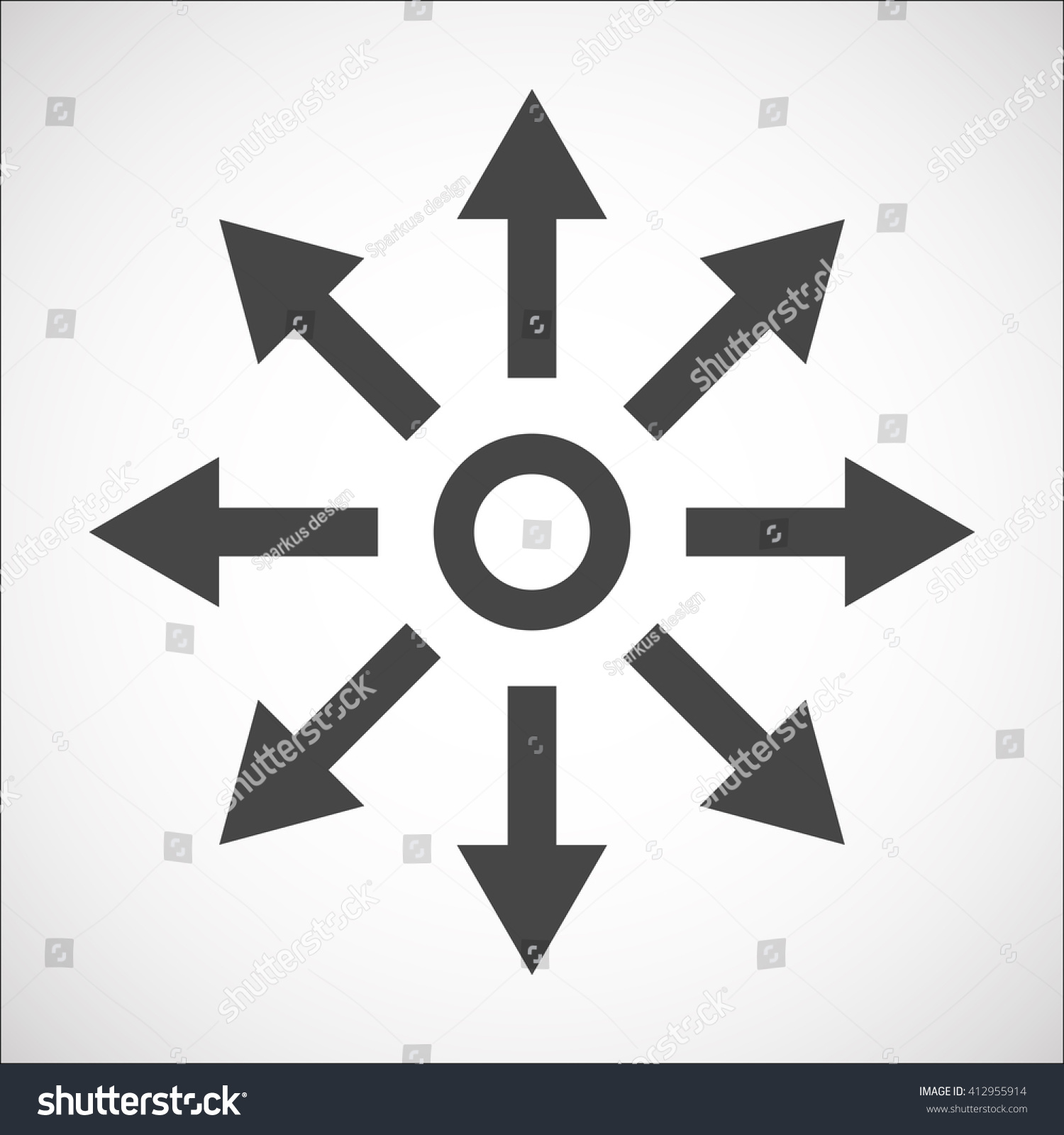 Separation Icon Arrows Explanation Complication Diversification Stock ...