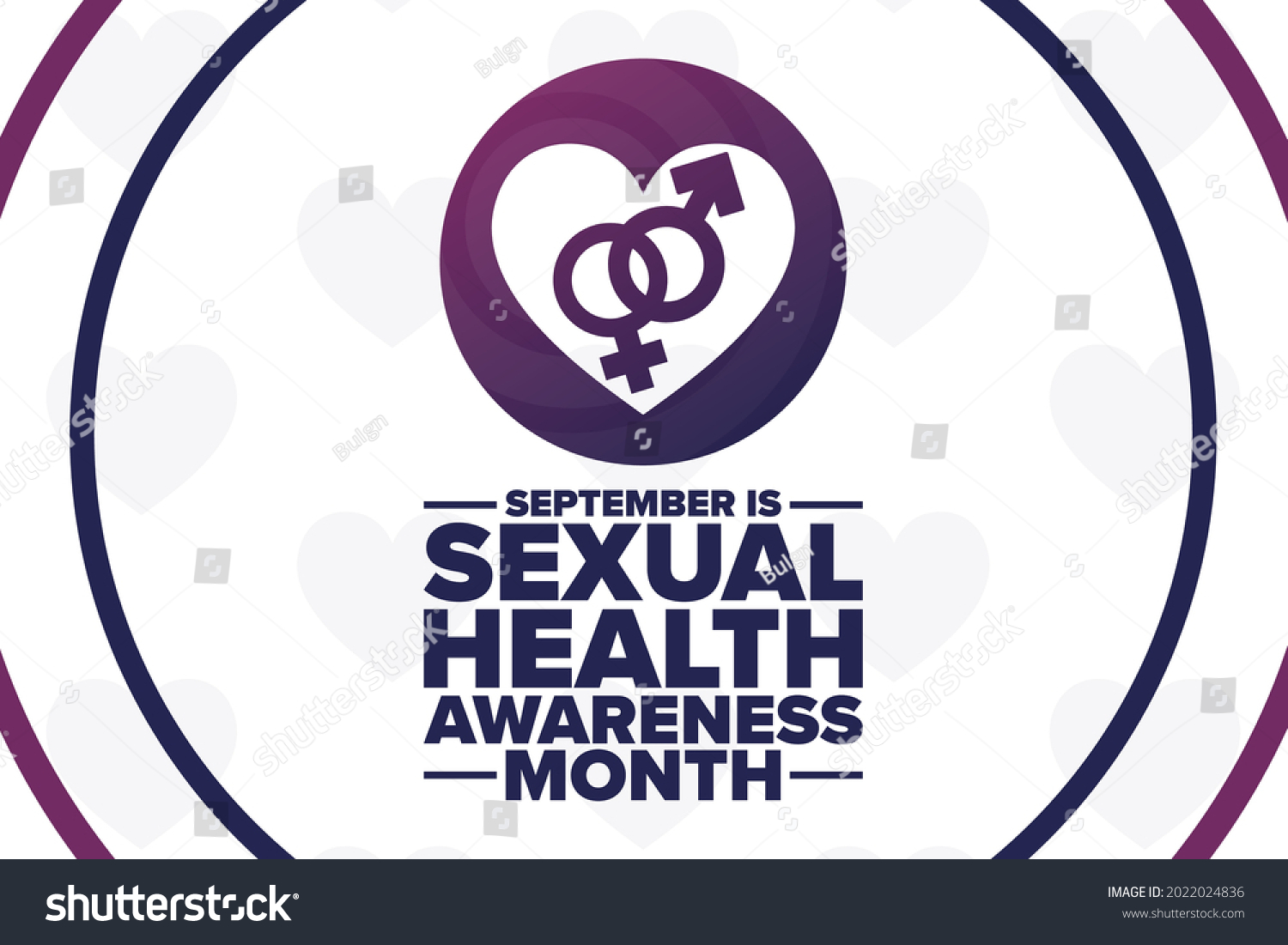 September Sexual Health Awareness Month Holiday Stock Vector Royalty