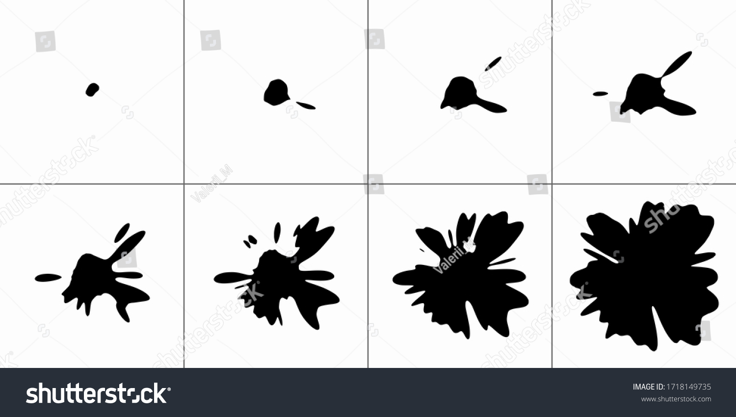 Sequential Drawings Blots Animation Vector Design: เวกเตอร์สต็อก (ปลอด ...