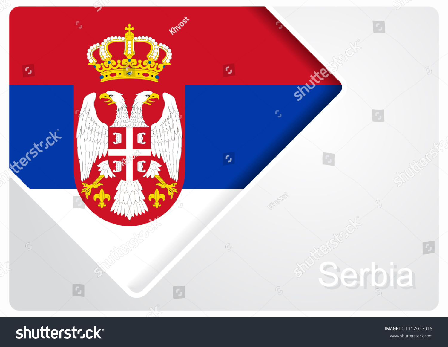 Serbian Flag Design Background Layout Vector: Stock-Vektorgrafik ...