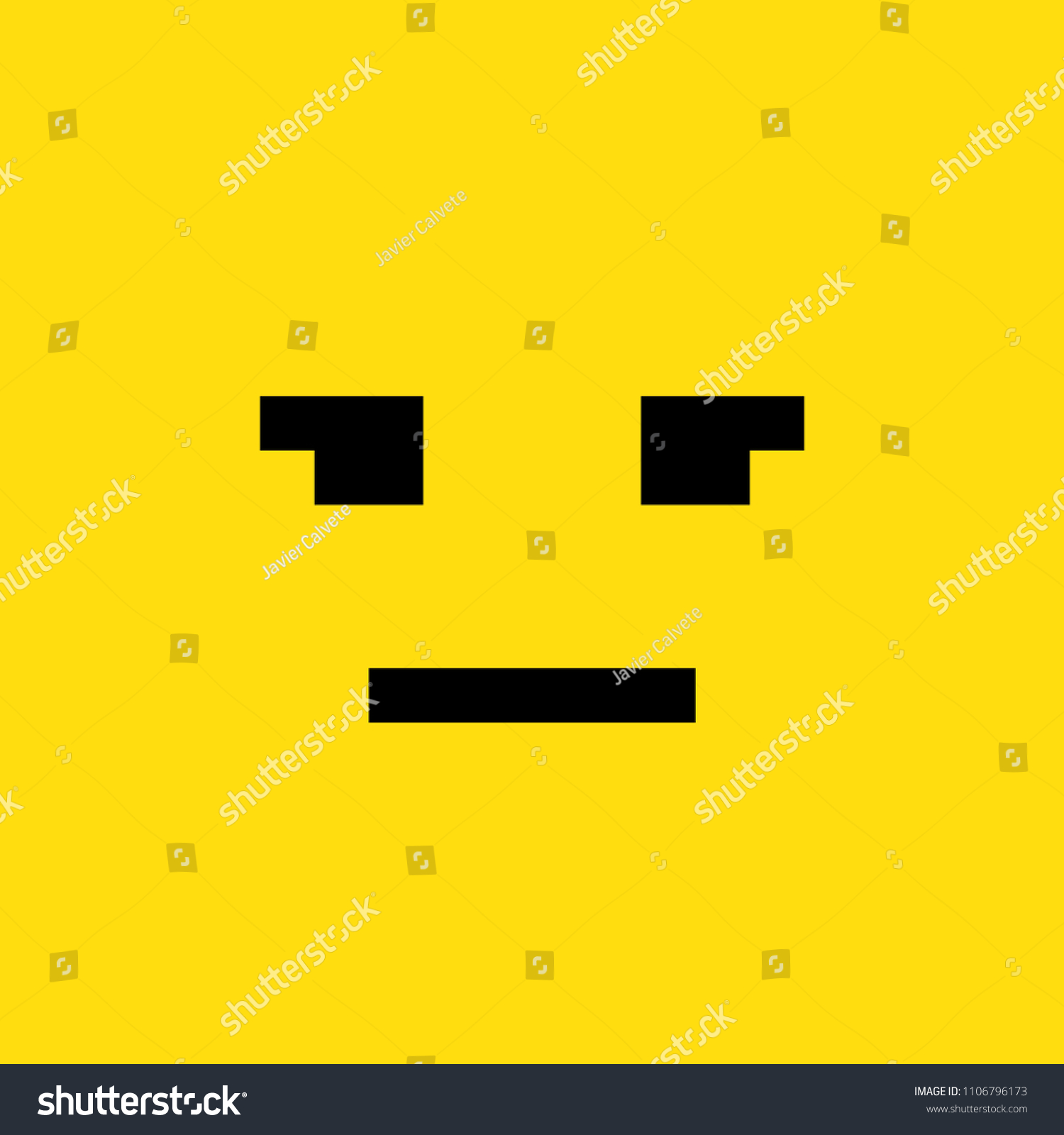 Serious Emoji Expressionless Emoticon Internet Applications Stock ...