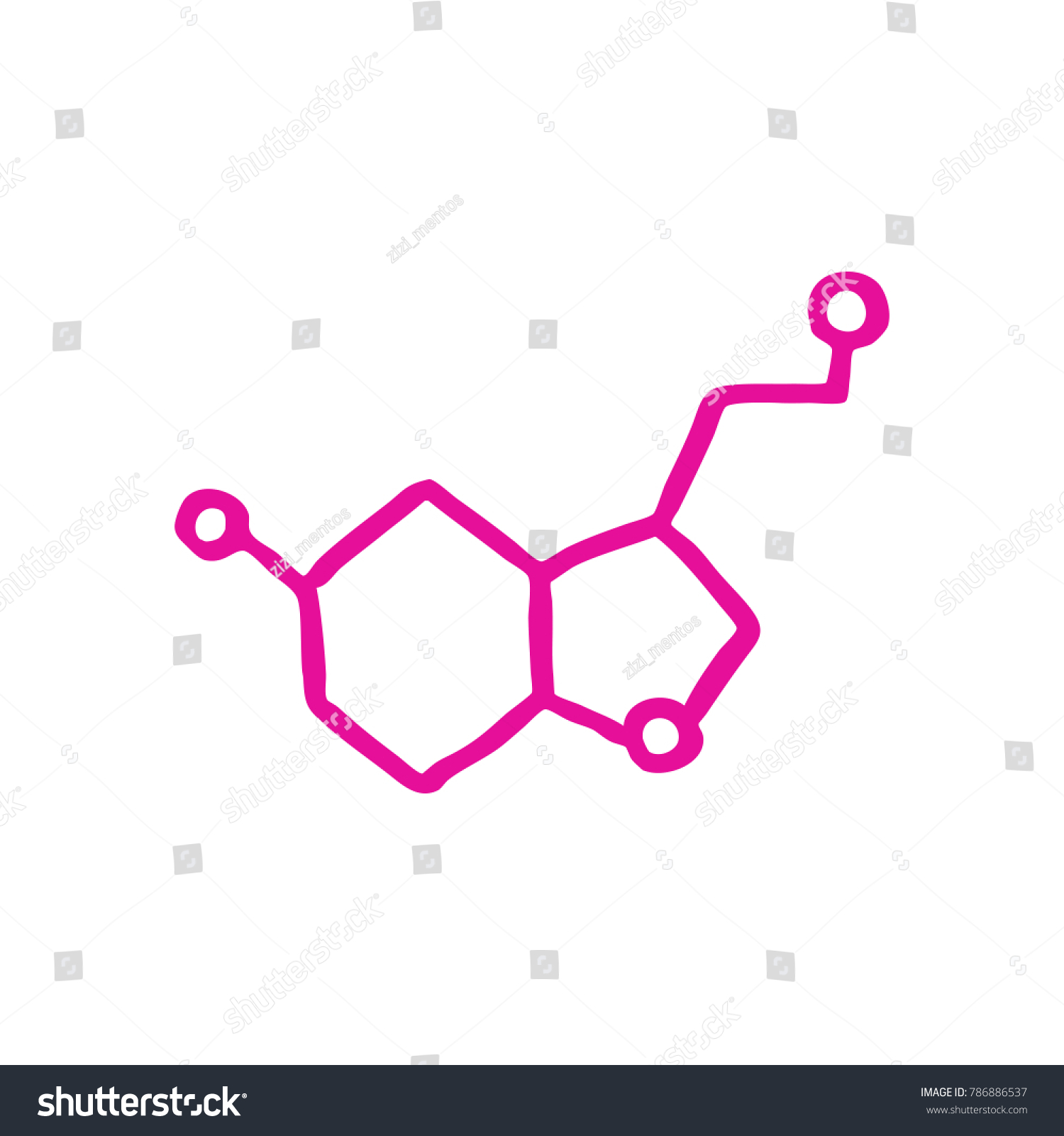 Serotonin Doodle Icon Stock Vector (Royalty Free) 786886537