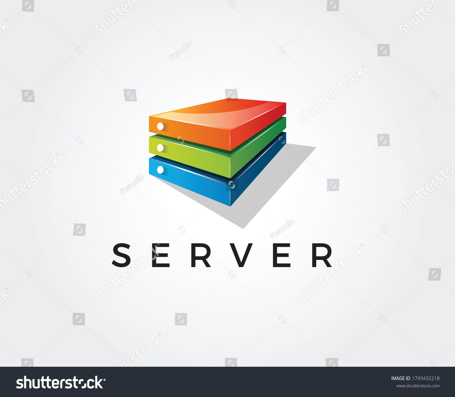 Server Box Hexagon Logo Design Vector Stock Vector (Royalty Free ...