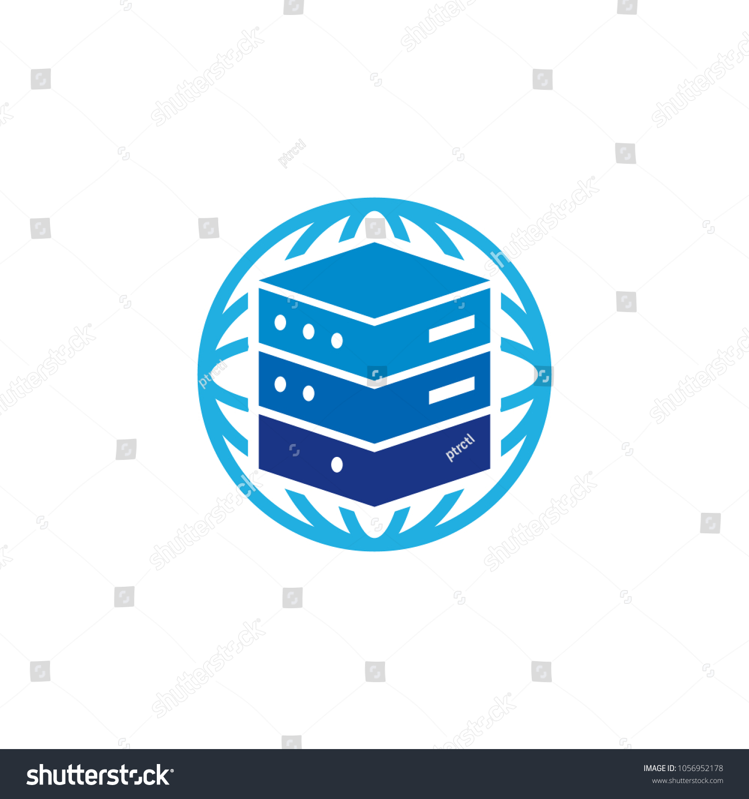Server Globe Logo Icon Design Stock Vector (Royalty Free) 1056952178 ...