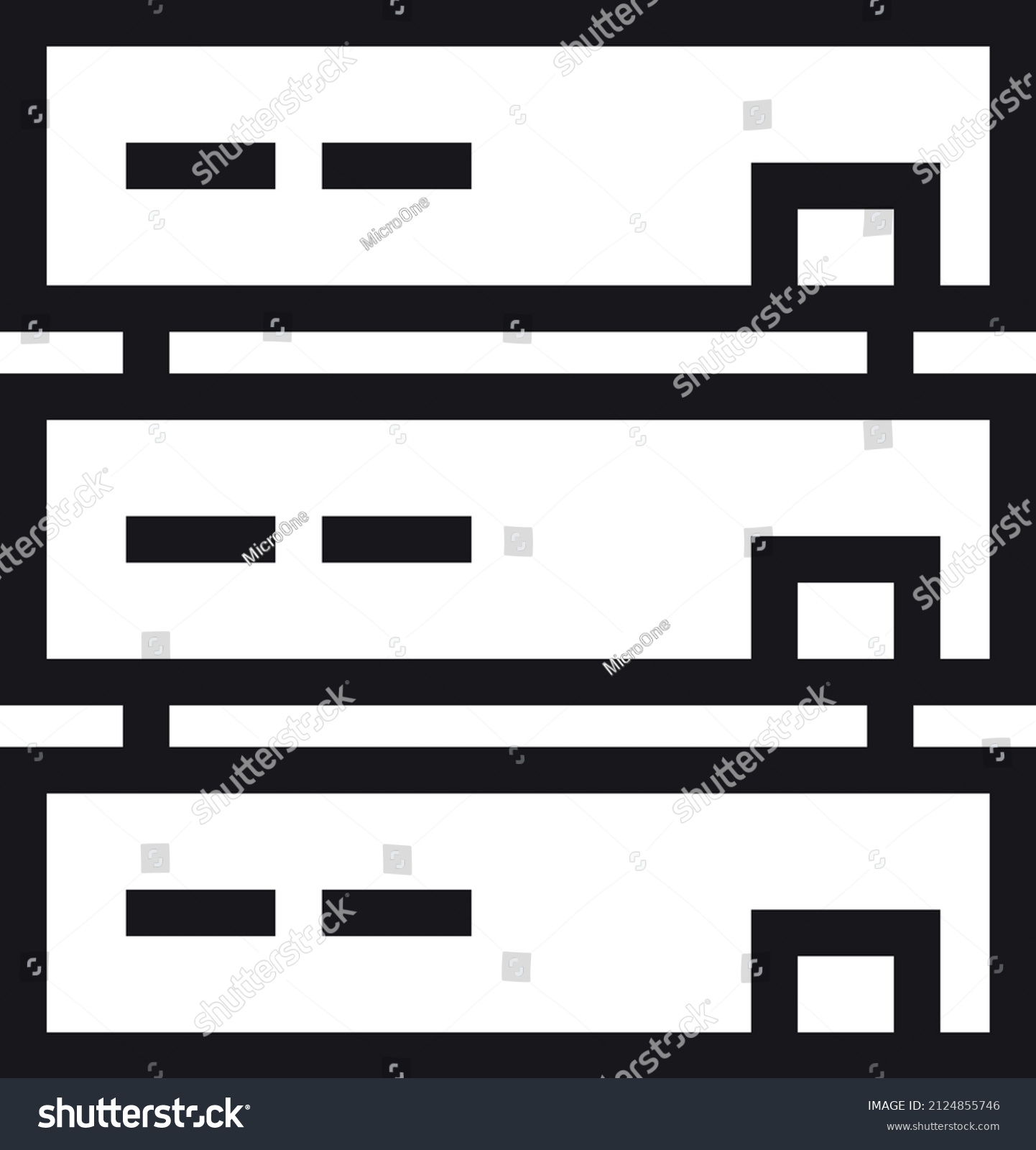 Server Icon Data Center Symbol Informational Stock Vector (Royalty Free ...