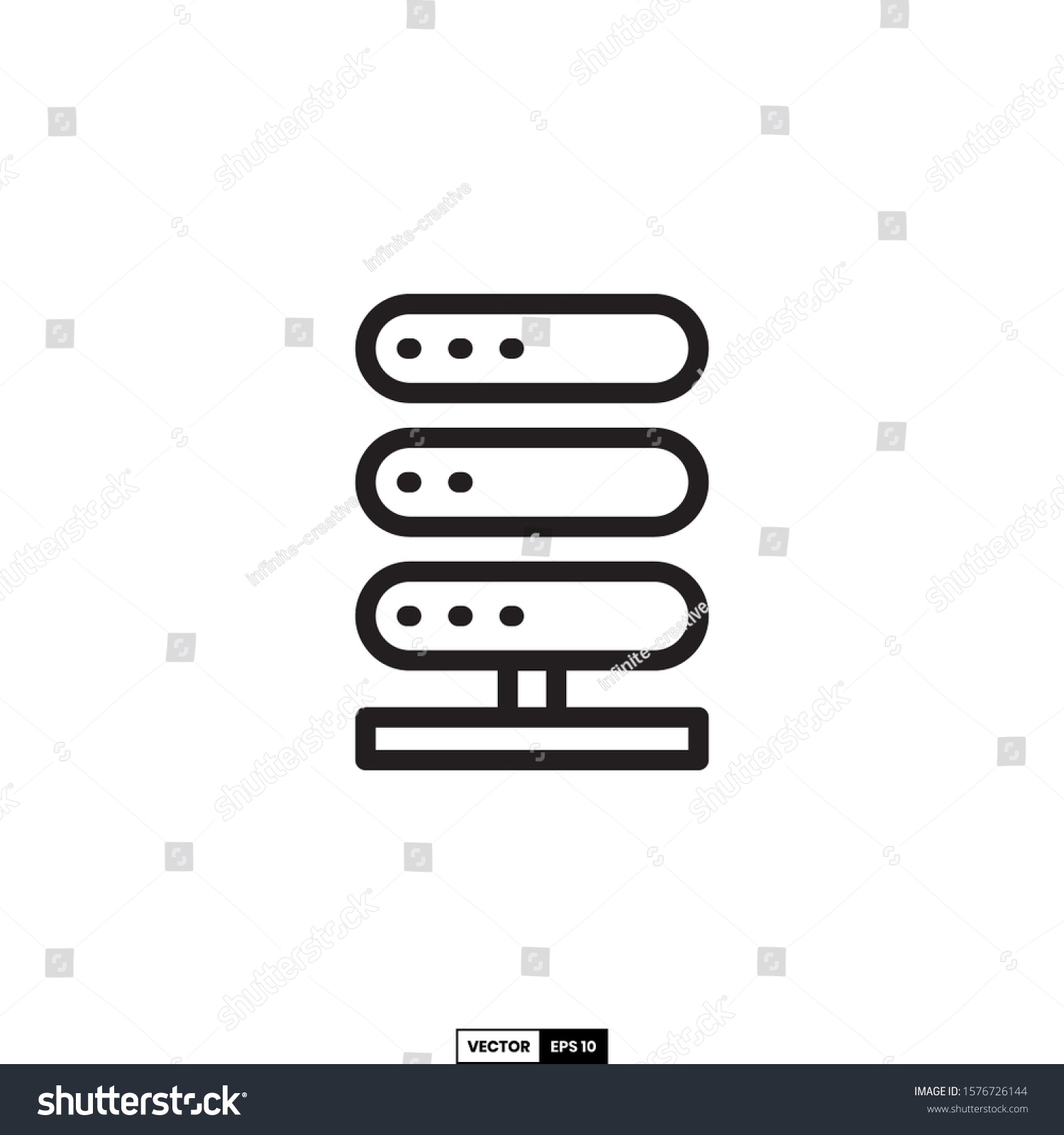 Server Icon Design Inspiration Vector Template Stock Vector (Royalty ...