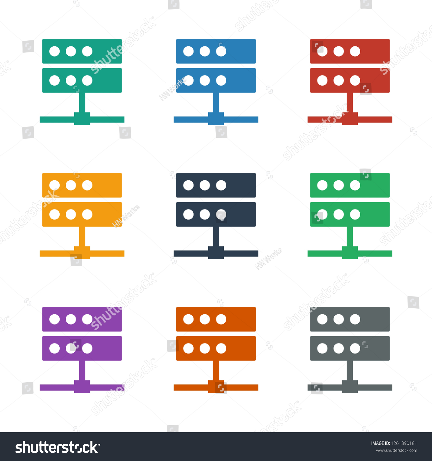 Server Icon White Background Editable Filled Stock Vector (Royalty Free ...
