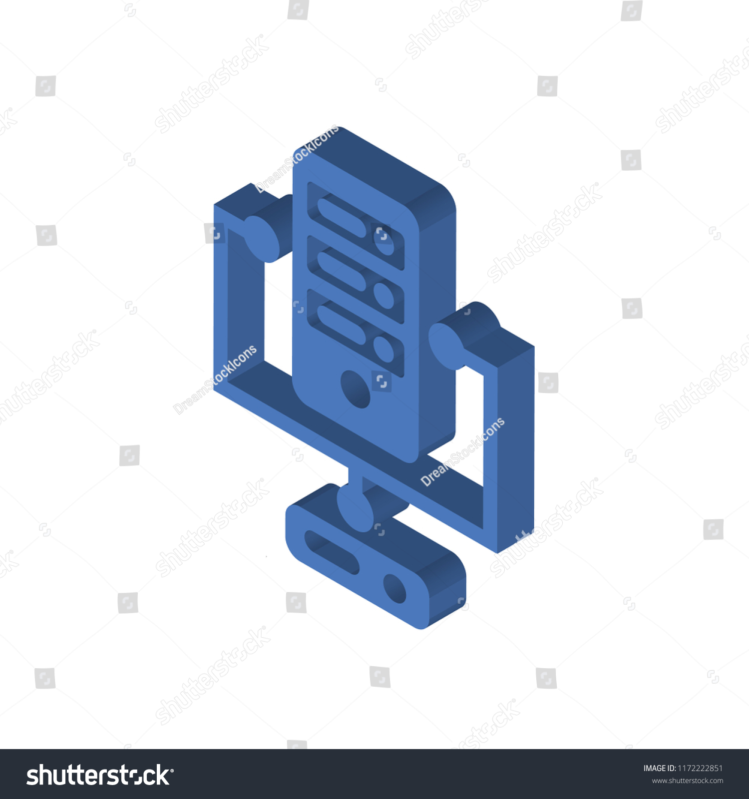 Server Isometric Left Top View 3d Stock Vector (Royalty Free) 1172222851
