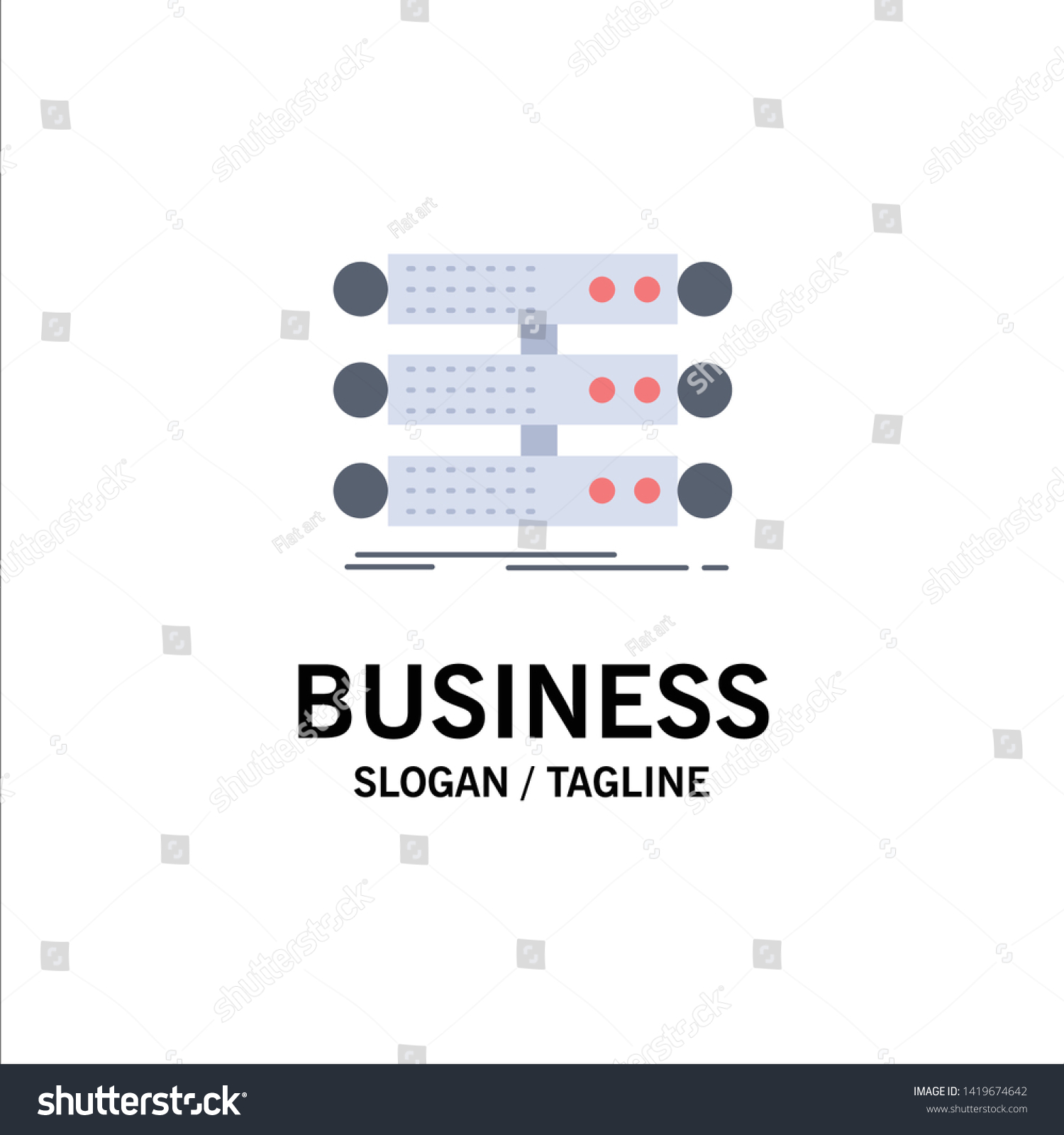Server Structure Rack Database Data Flat Stock Vector Royalty Free 1419674642 Shutterstock