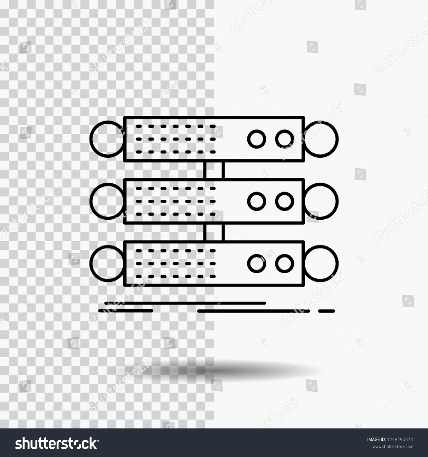 Server Structure Rack Database Data Line Stock Vector Royalty Free