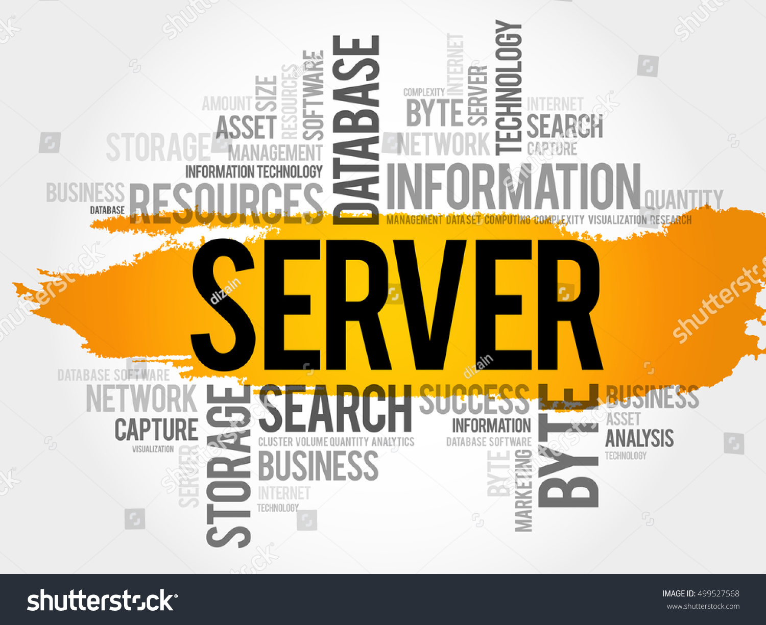 Server Word Cloud Collage Business Concept Stock Vector (Royalty Free ...