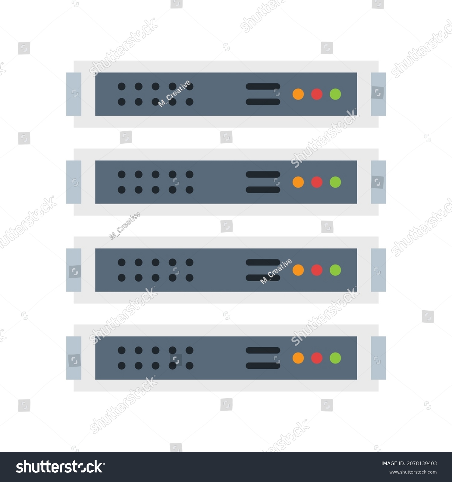 Servers Flat Clipart Vector Illustration Stock Vector (Royalty Free ...