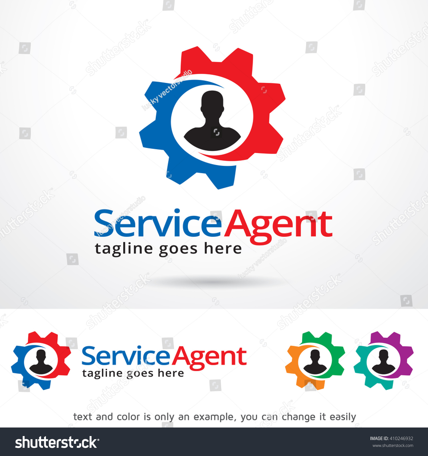 Service Agent Logo Template Design Vector Stock Vector (Royalty Free ...