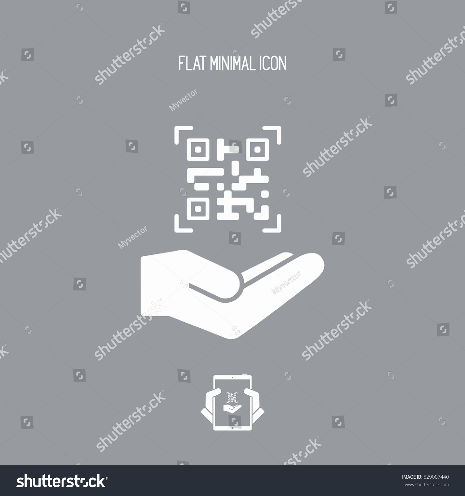 Service Offer Qr Code Minimal Icon Stock Vector (Royalty Free) 529007440