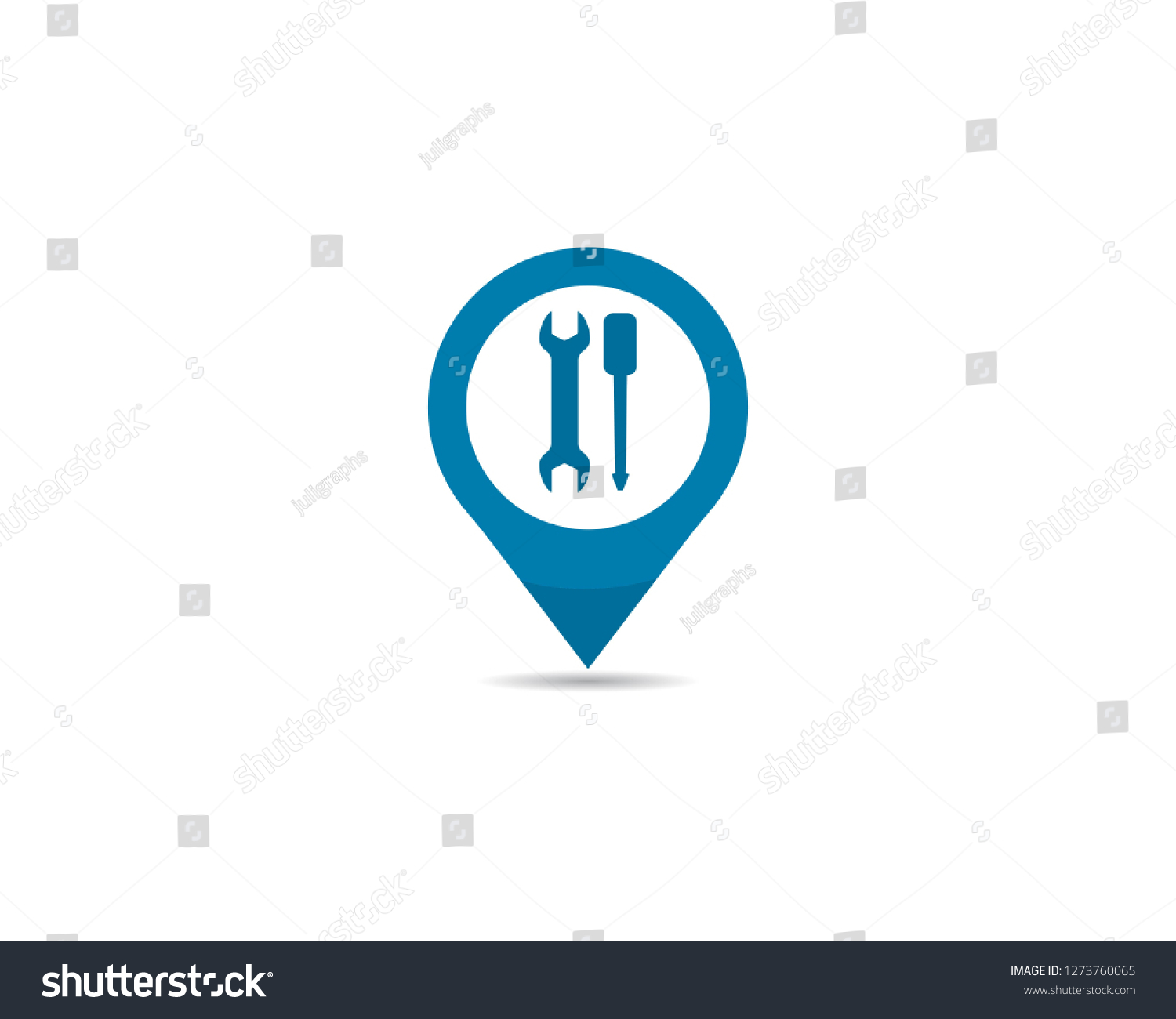 Service Point Logo Vector Icon Stock Vector (Royalty Free) 1273760065