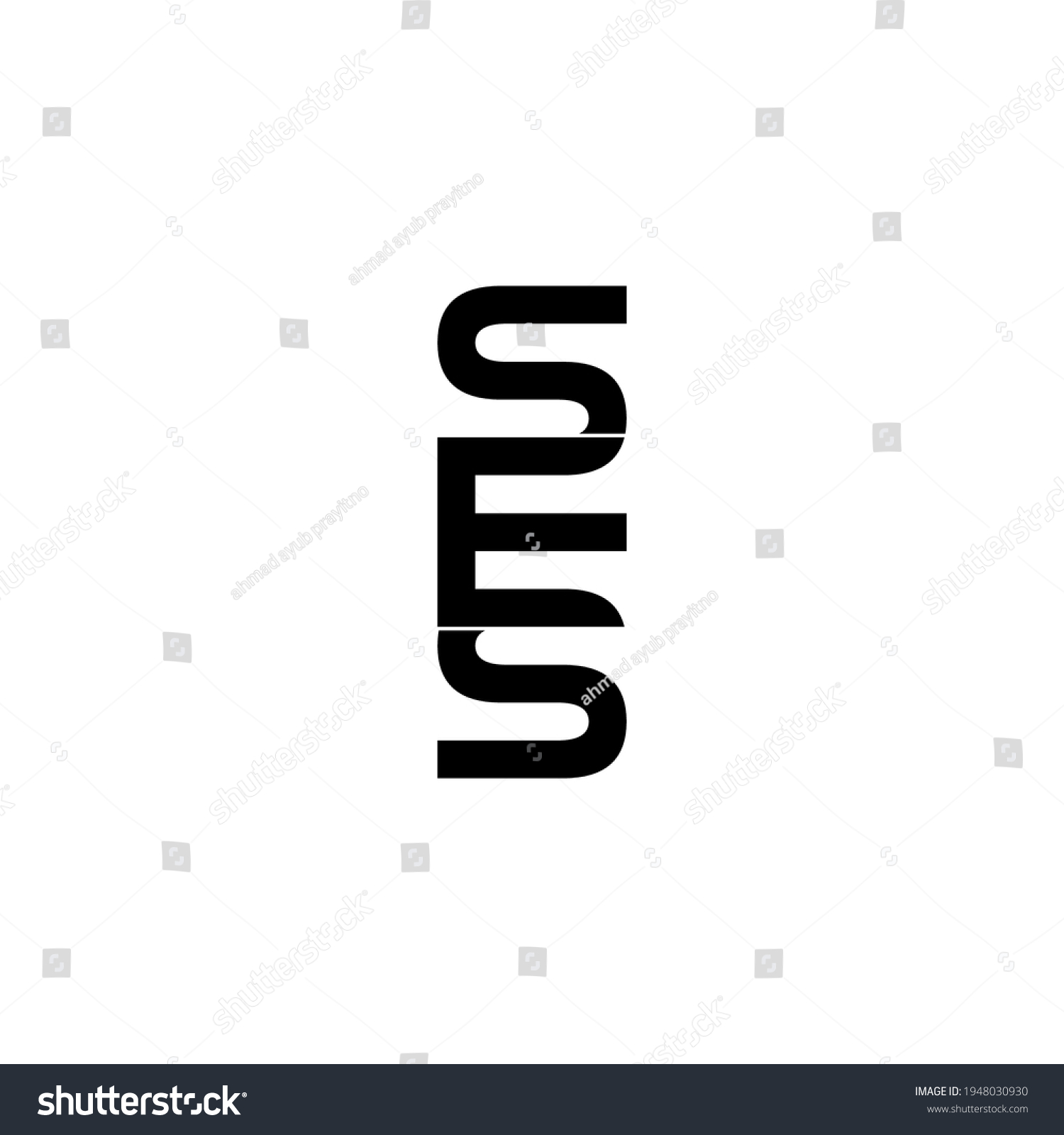 Ses Letter Original Monogram Logo Design Stock Vector (Royalty Free ...