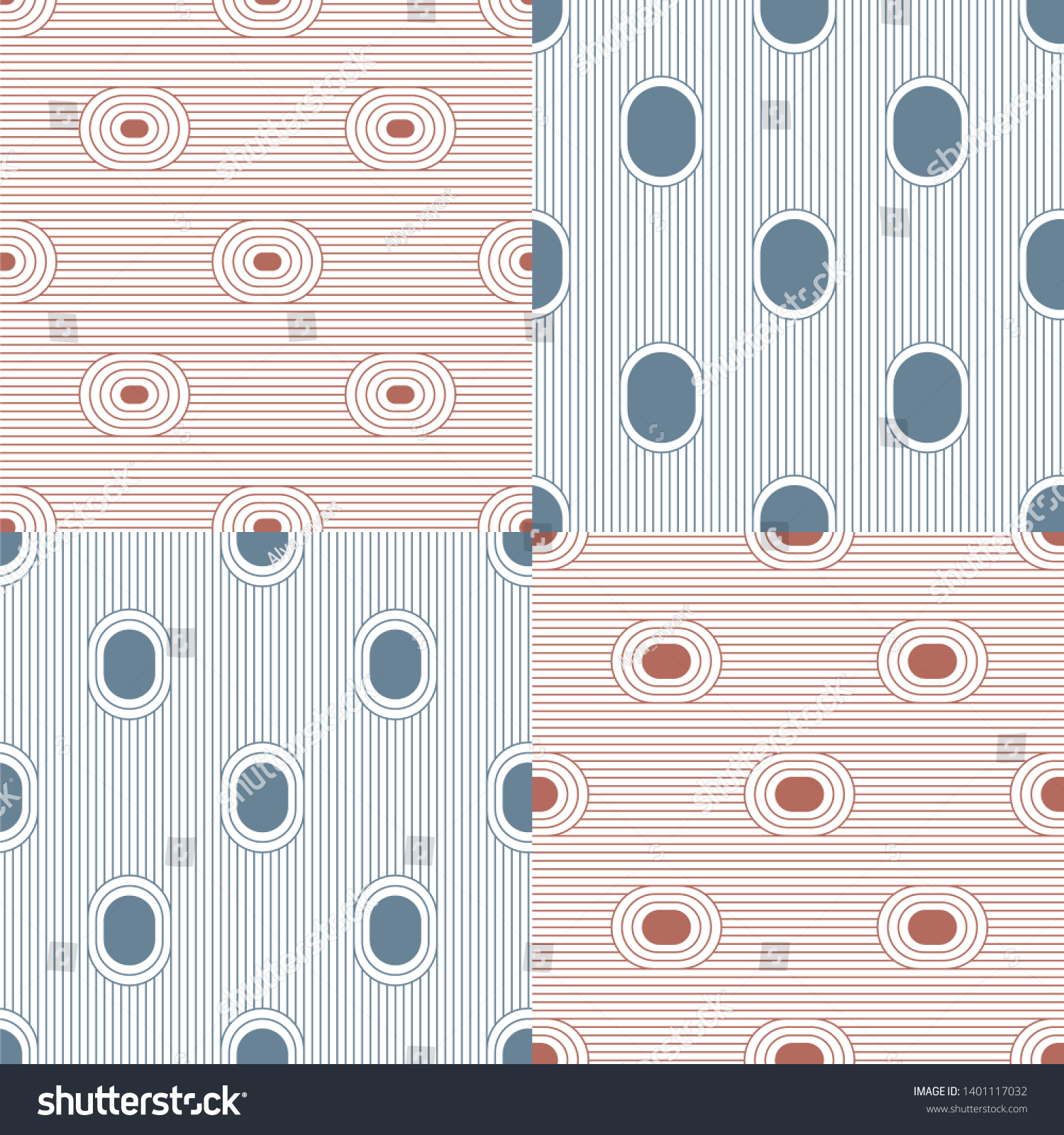 Set Abstract Stripes Vector Illustration Patterns Stock Vector (Royalty ...