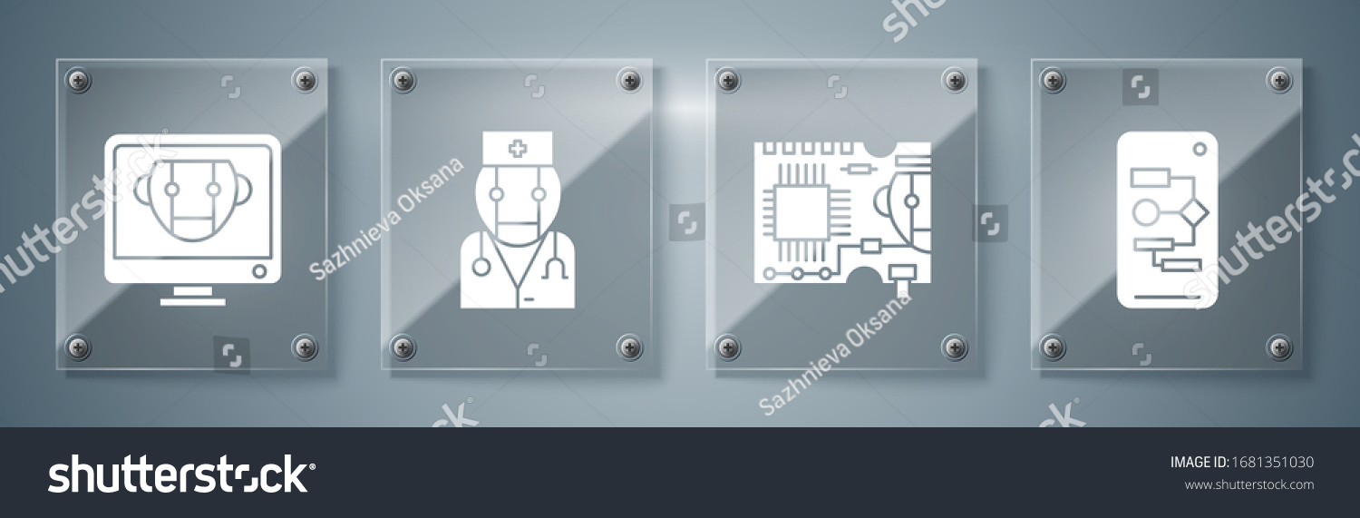 Set Algorithm Printed Circuit Board Pcb Stock Vector Royalty Free 1681351030 Shutterstock