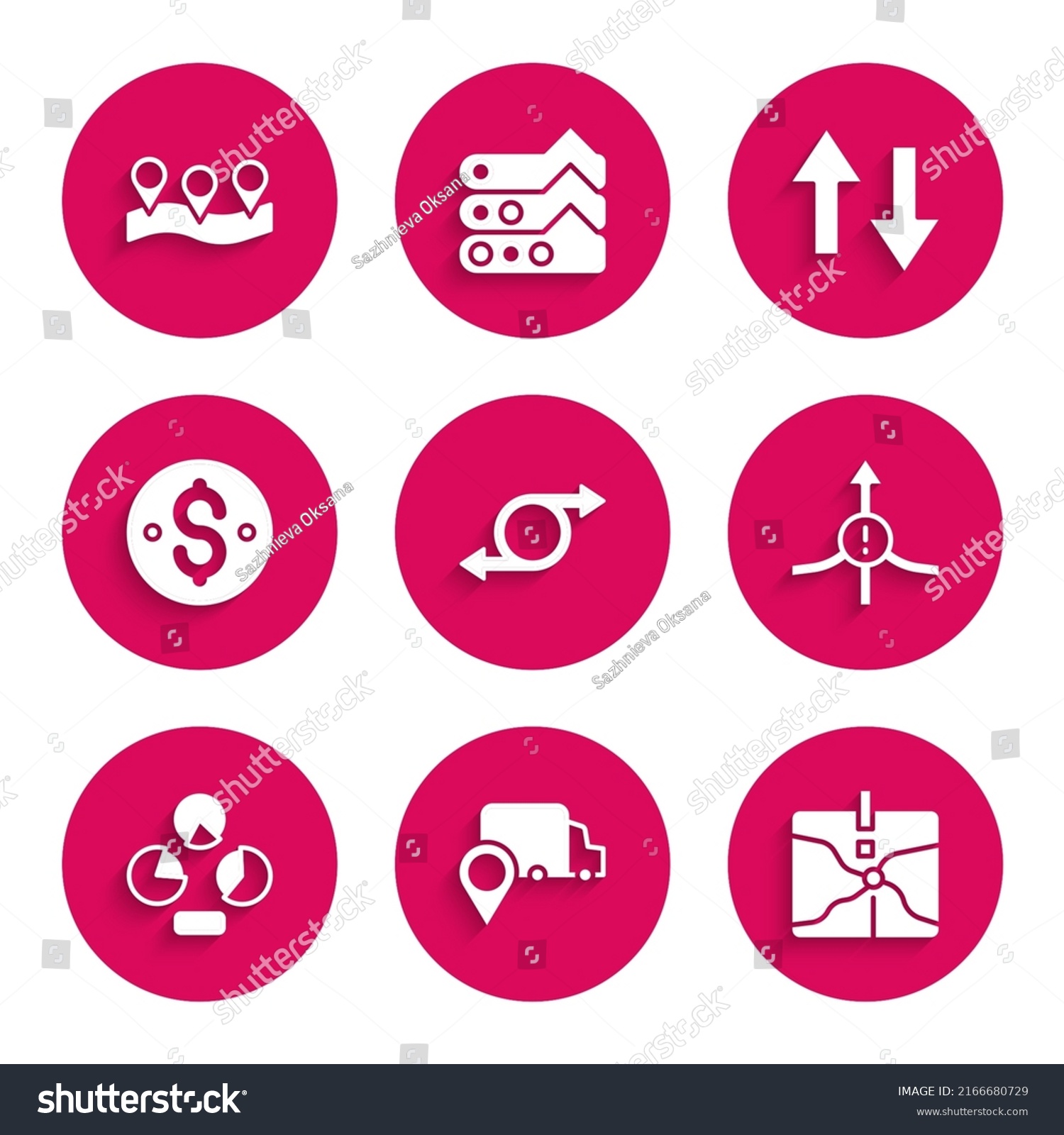 Set Arrow Delivery Tracking Intersection Point Stock Vector (Royalty ... Set Arrow Delivery Tracking Intersection Point Stock Vector (Royalty ...
