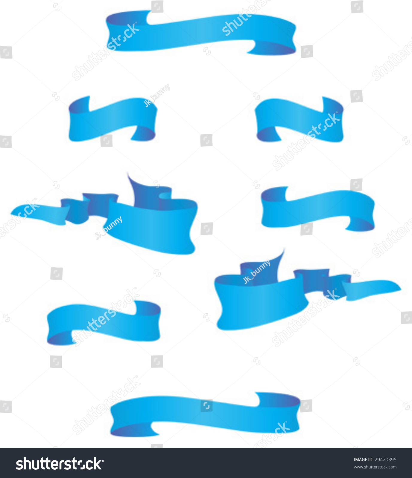 Set Blue Banners Stock Vector (Royalty Free) 29420395