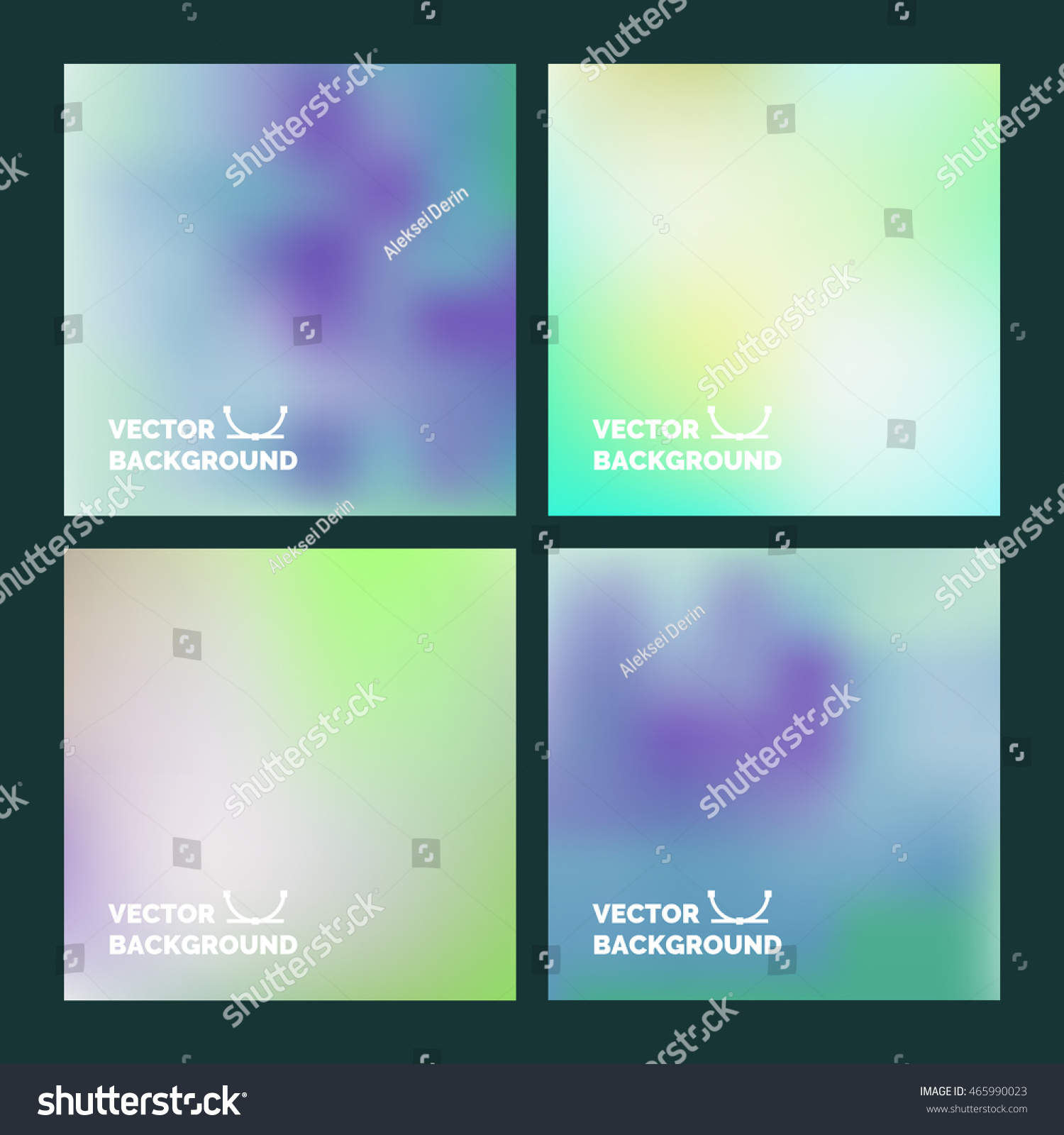 Set Blurred Vector Backgrounds Multicolored Blurred Stock Vector ...