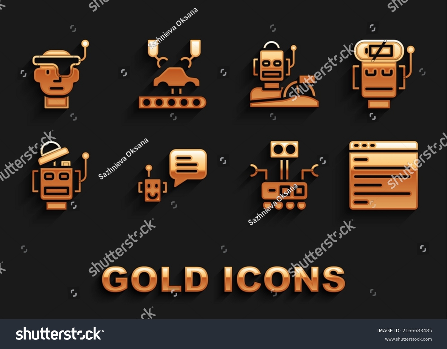Set Bot Robot Low Battery Charge Stock Vector (Royalty Free) 2166683485 ...
