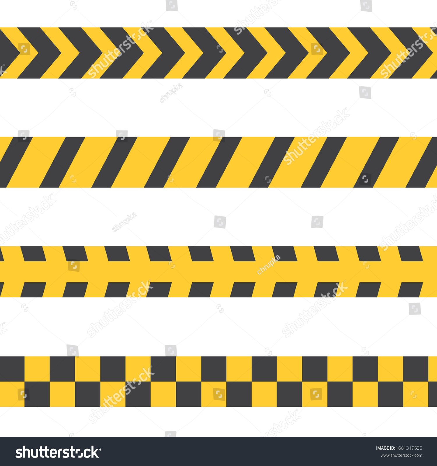 Set Caution Lines Vector Illustration Stock Vector (Royalty Free ...