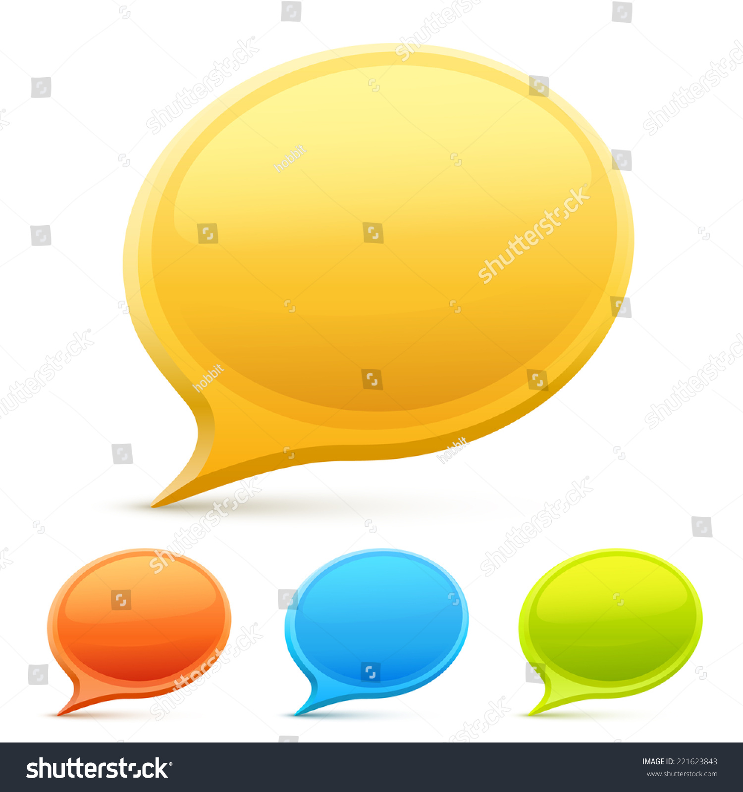 Set Chat Color Vector Illustration: เวกเตอร์สต็อก (ปลอดค่าลิขสิทธิ์ ...