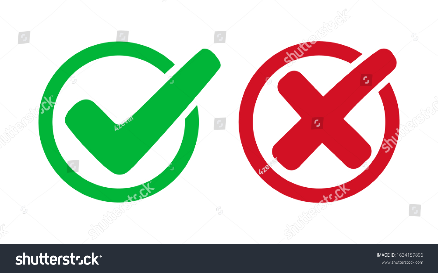 Set Check Mark Cross Vector Illustartion 库存矢量图(免版税)1634159896 ... Set Check Mark Cross Vector Illustartion 库存矢量图(免版税)1634159896 ...