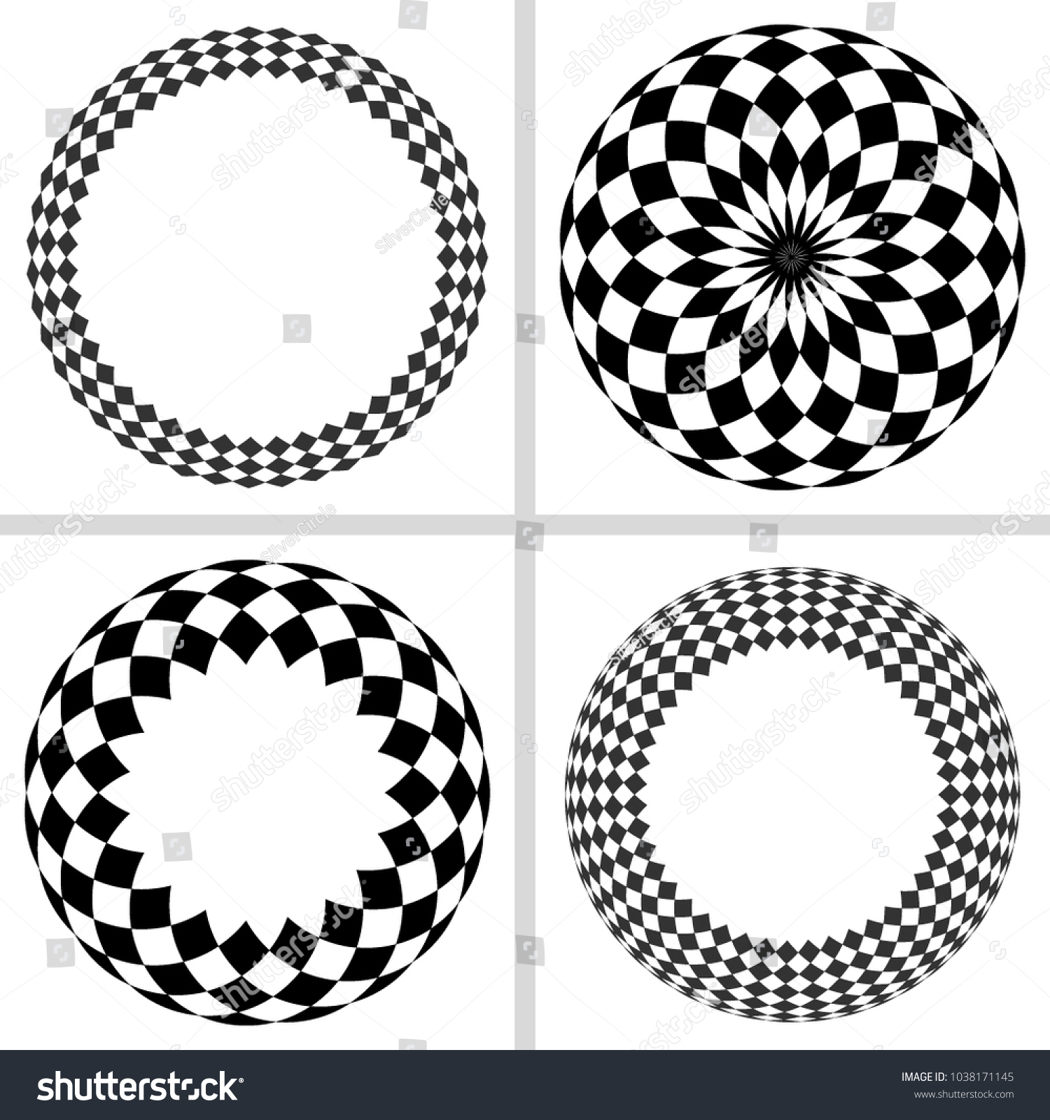 Set Circular Wireframe Mesh Polygonal Logo Stock Vector (Royalty Free ...