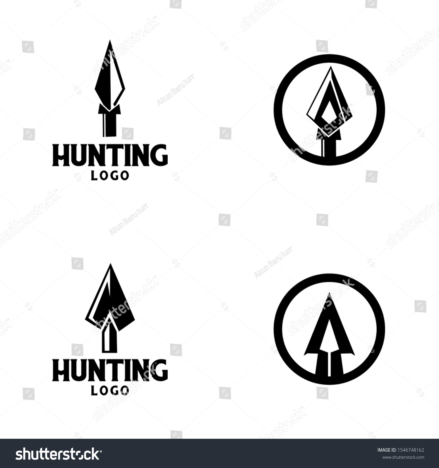 Set Collection Arrowhead Logo Design Stock Vector (Royalty Free ...