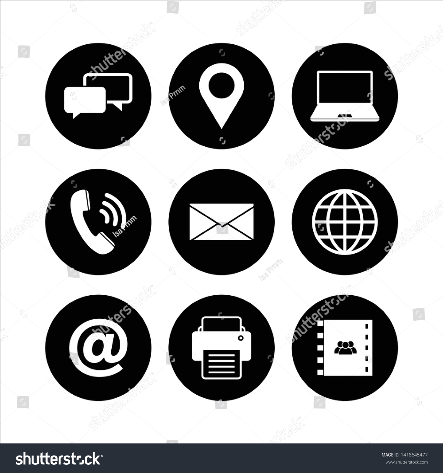 Set Communication Icon Logo Template Vector Stock Vector (Royalty Free ...