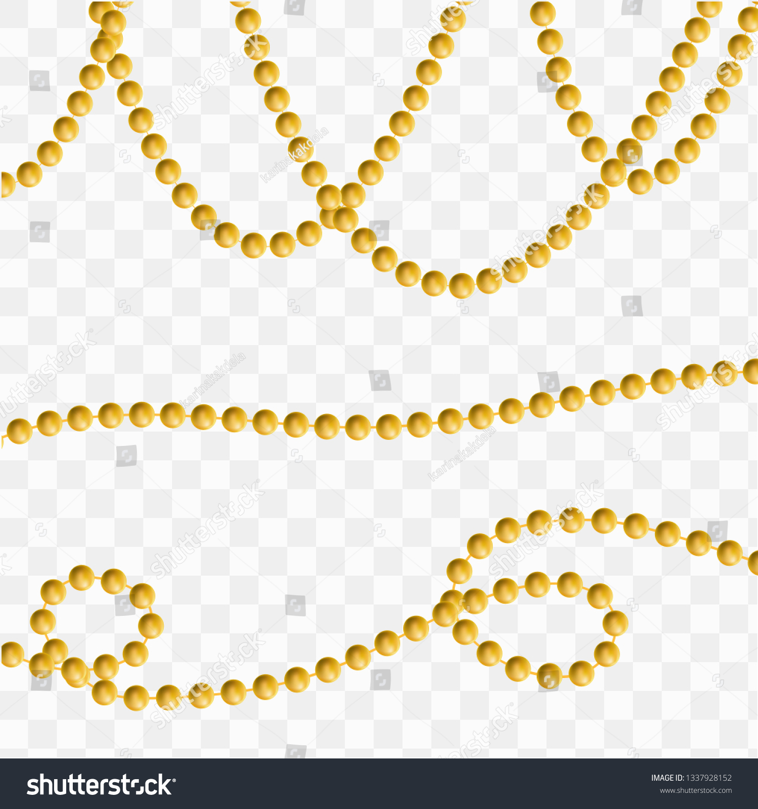 Set Decorative Design Element Bead Vector Stock Vector (Royalty Free ...