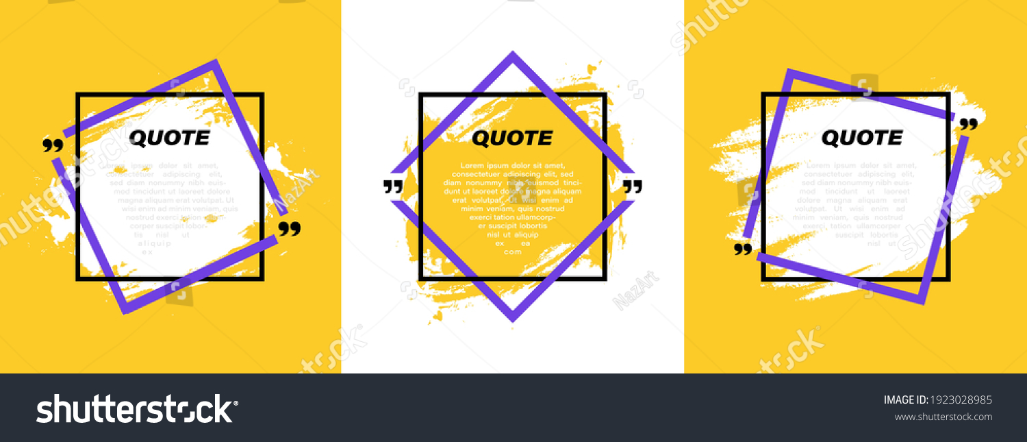 Set Different Shape Geometric Texting Boxes Stock Vector (Royalty Free ...