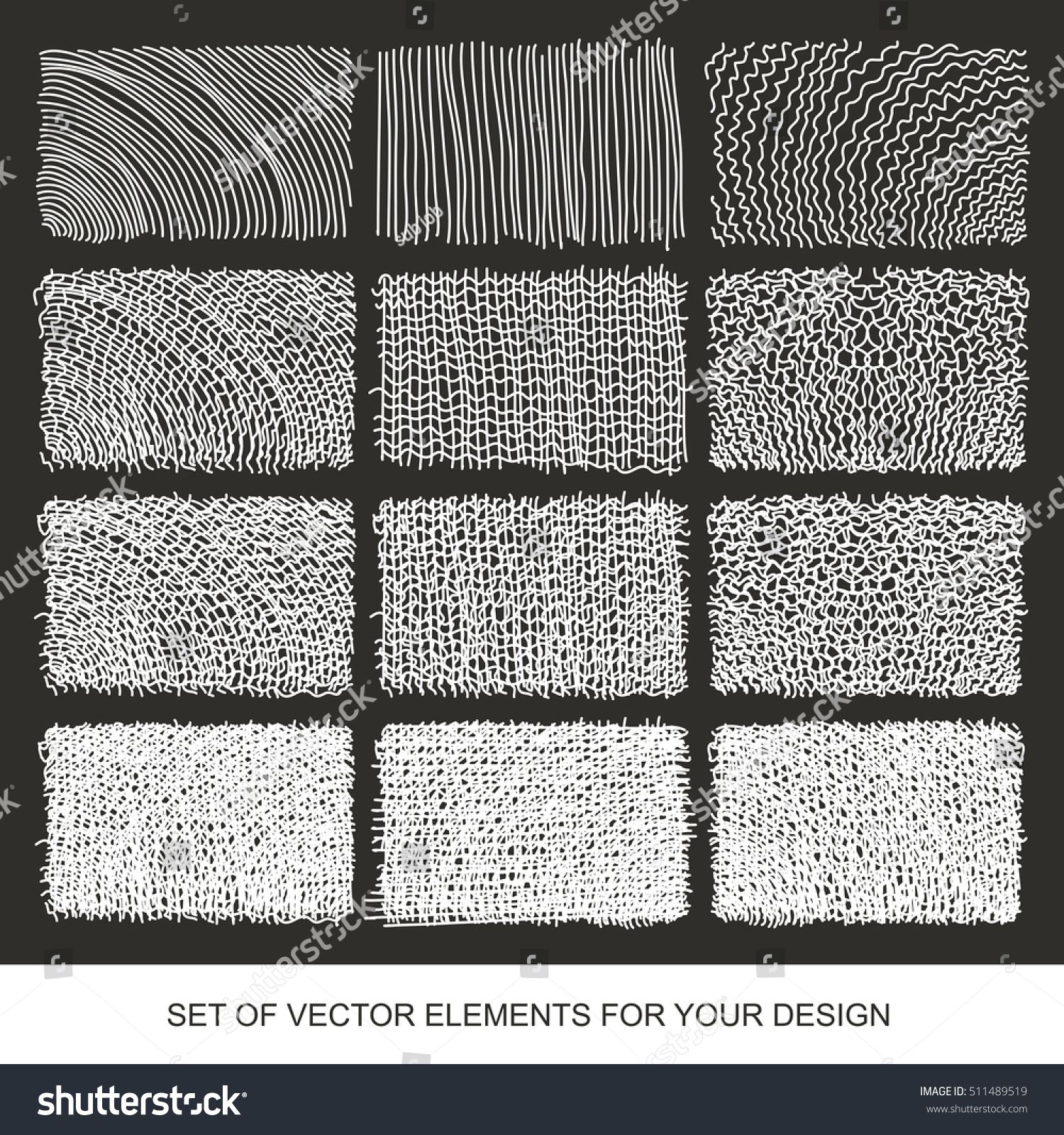 Set Drawing Gradient Texture Brushes Handdrawn Stock Vector (Royalty ...