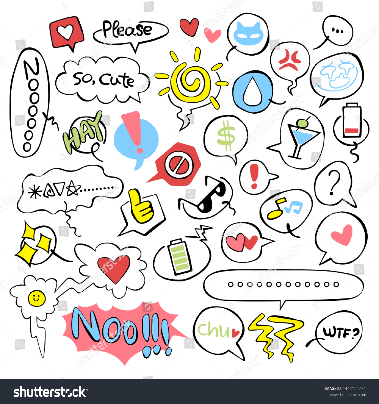 Set Emotions Smilies Question Mark Exclamation: Vector có sẵn (miễn phí ...