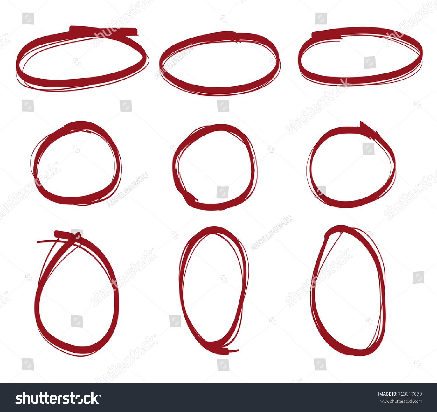 Set Hand Drawn Circle Text Box: เวกเตอร์สต็อก (ปลอดค่าลิขสิทธิ์ ...