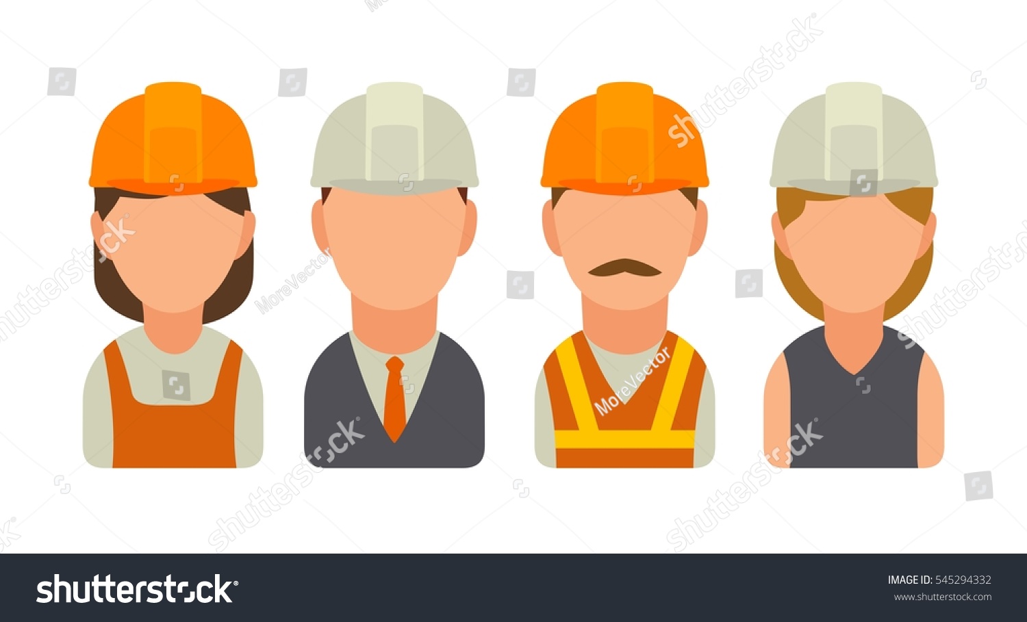 Set Icon Character Builder Vector Flat Stock Vector (Royalty Free ...