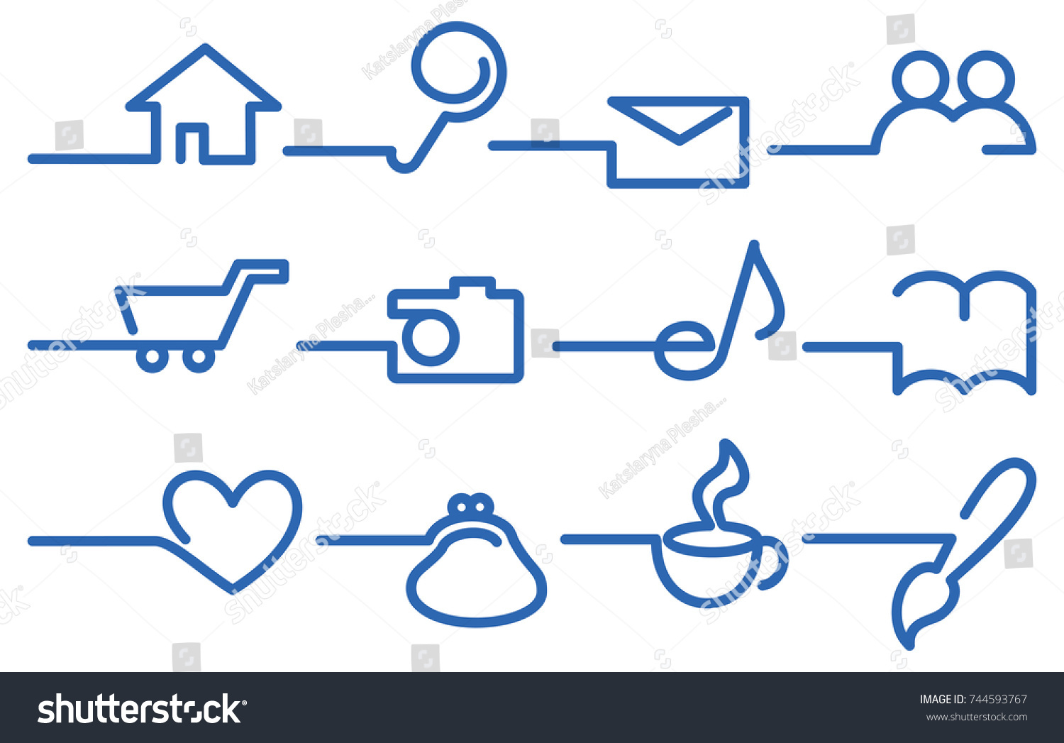 Set Internet Icons Design Elements Vector Stock Vector (Royalty Free ...
