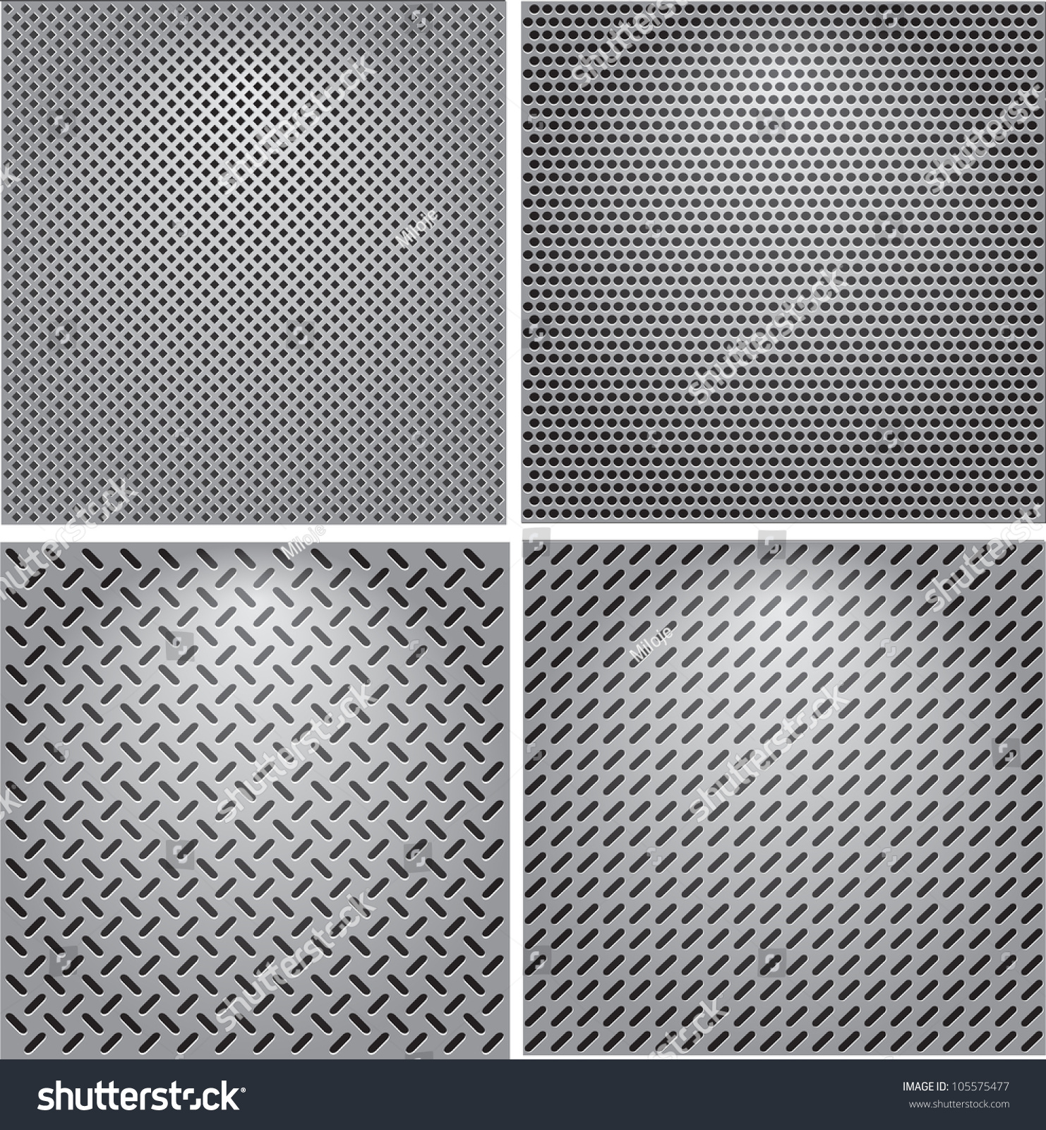 Set Metal Grids Stock Vector (Royalty Free) 105575477 | Shutterstock