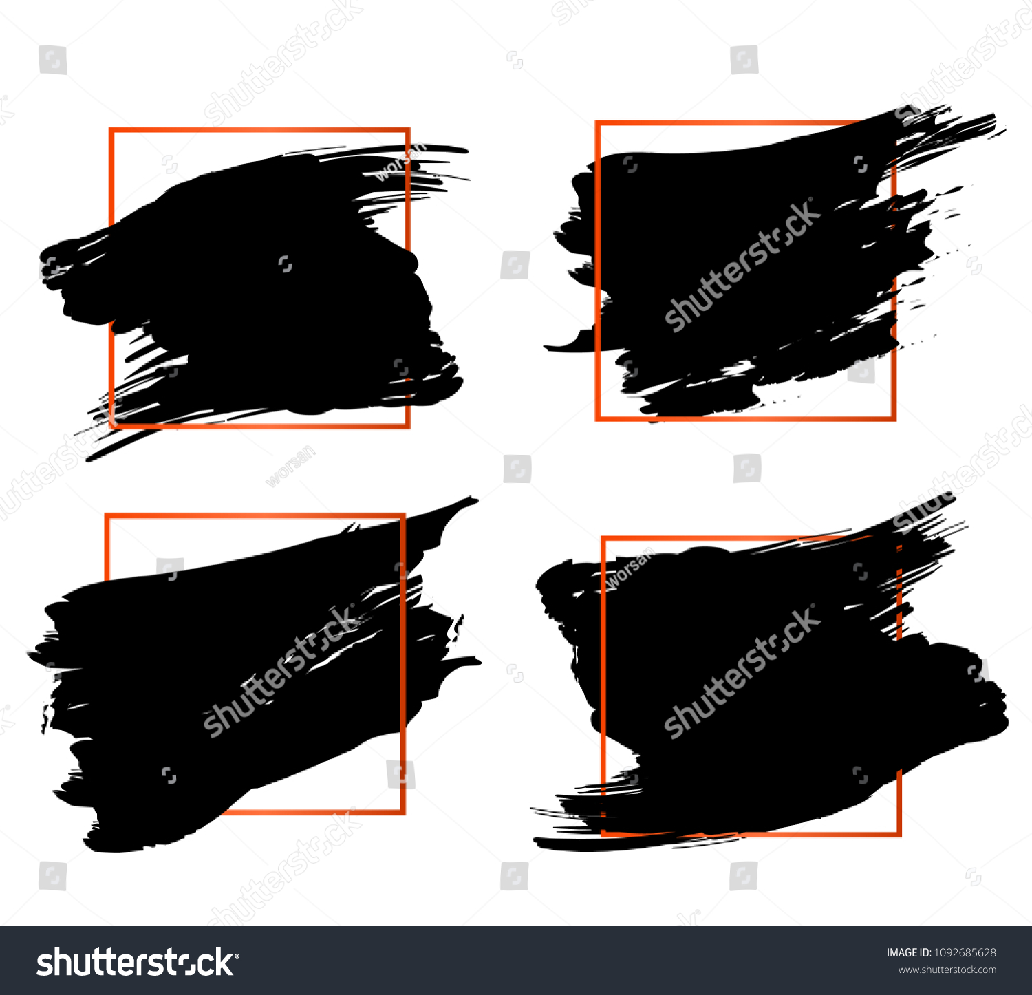 Set Modern Block Quote Pull Quote Stock Vector (Royalty Free) 1092685628