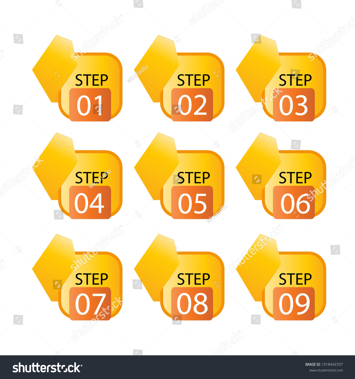 Set Number Label Vector Temple Design Stock Vector (Royalty Free ...