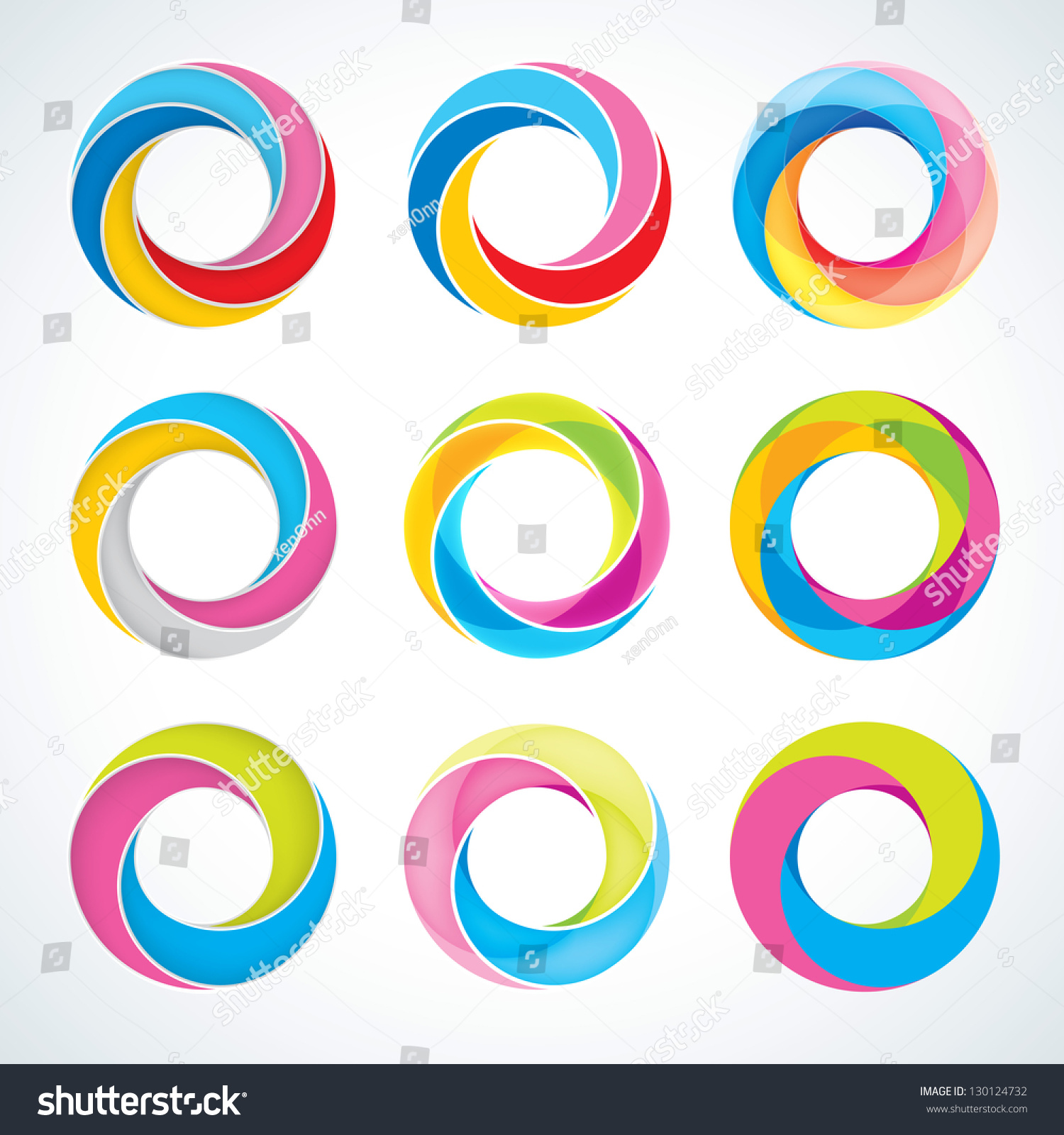 Set Abstract Infinite Loop Logo Template Stock Vector (Royalty Free ... Set Abstract Infinite Loop Logo Template Stock Vector (Royalty Free ...