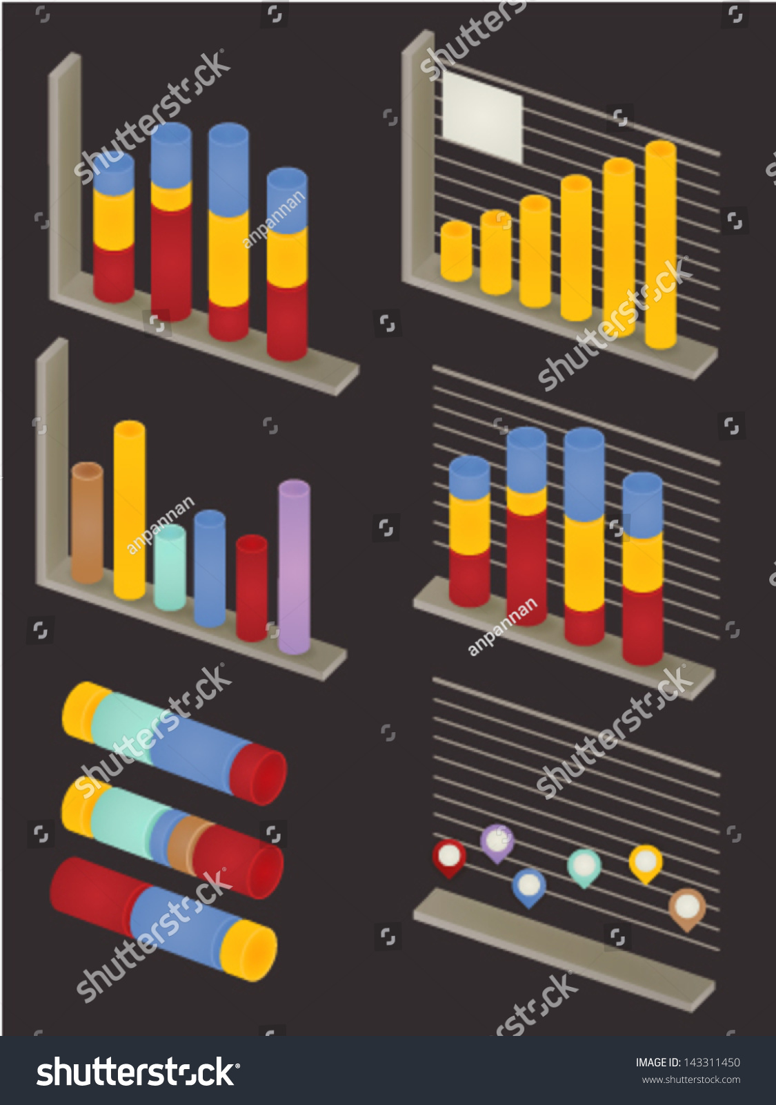 Set Adaptable Elements Infographics Vector File Stock Vector (Royalty ...