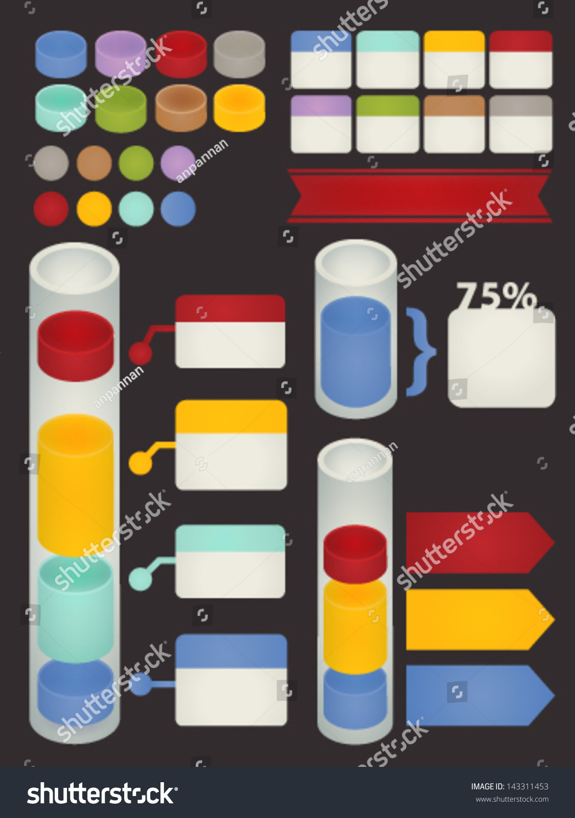 Set Adaptable Elements Infographics Vector File Stock Vector (Royalty ...