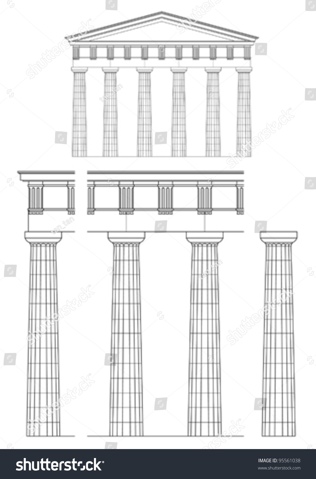 Set Architectural Design Elements Stock Vector (Royalty Free) 95561038