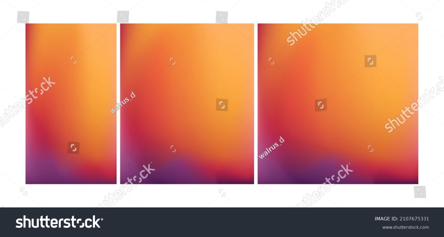 Set Bright Gradient Mesh Backgrounds Horizontal Stock Vector (Royalty ...