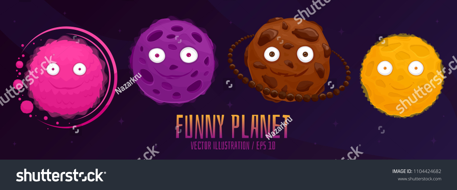 Set Cartoon Funny Planets Eyes Set Stock Vector (Royalty Free) 1104424682 Set Cartoon Funny Planets Eyes Set Stock Vector (Royalty Free) 1104424682