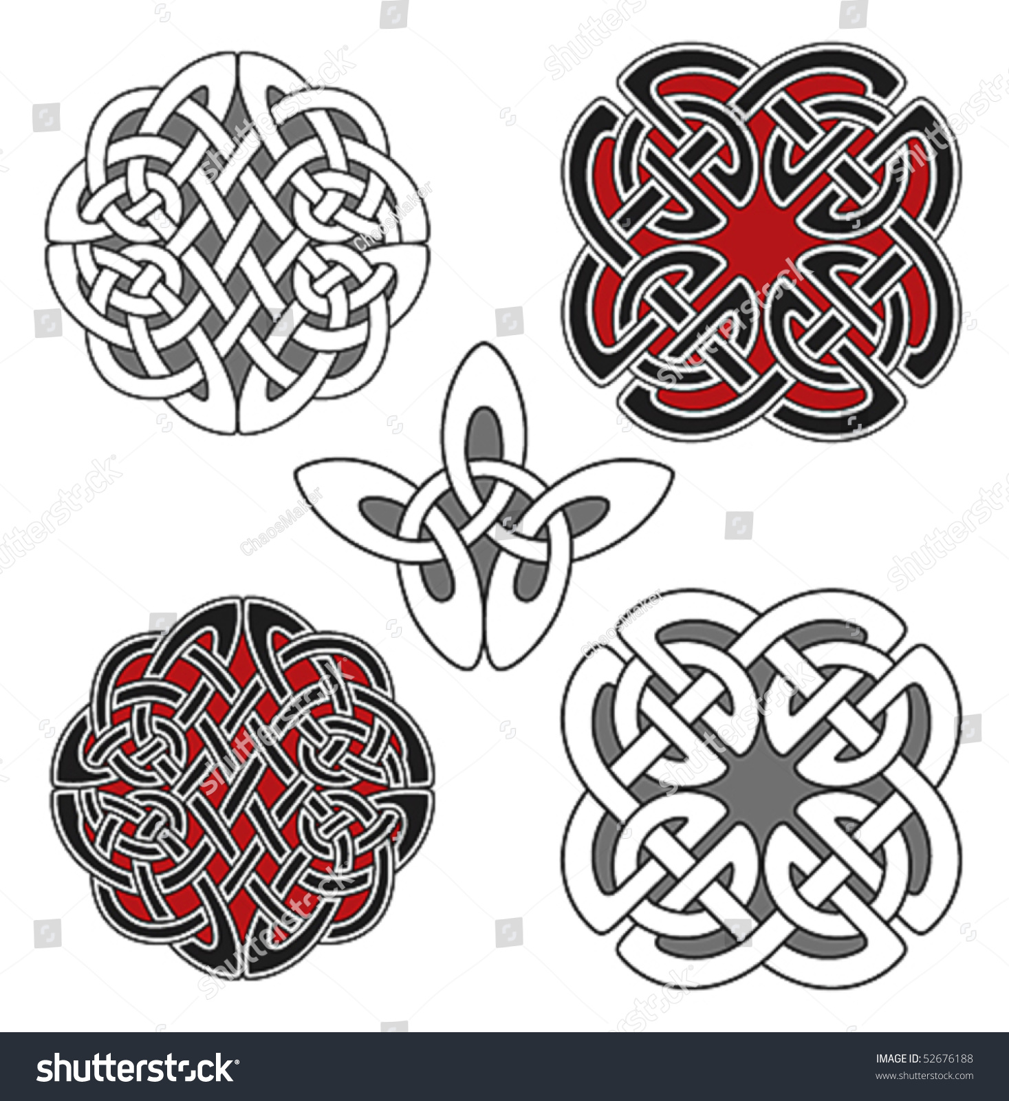 Set Of Celtic Design Elements Stock Vector 52676188 : Shutterstock