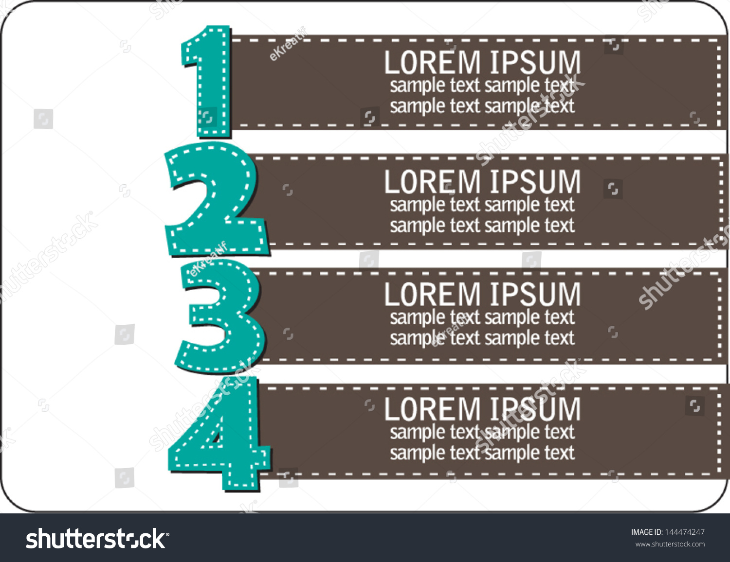 Set Colored Label Different Sample Options Stock Vector (Royalty Free ...
